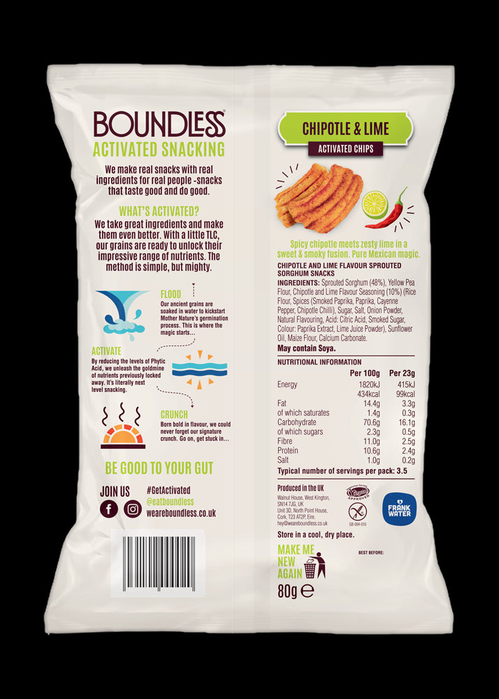 Chipotle & Lime Chips (80g) – Boundless Activated Snacking